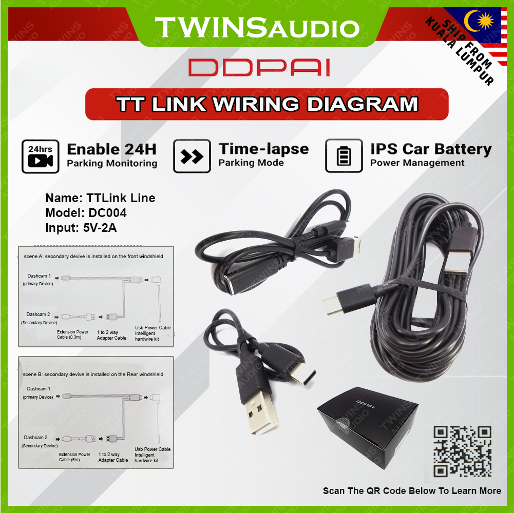 DDPAI TT Link Wiring Diagram | Shopee Malaysia