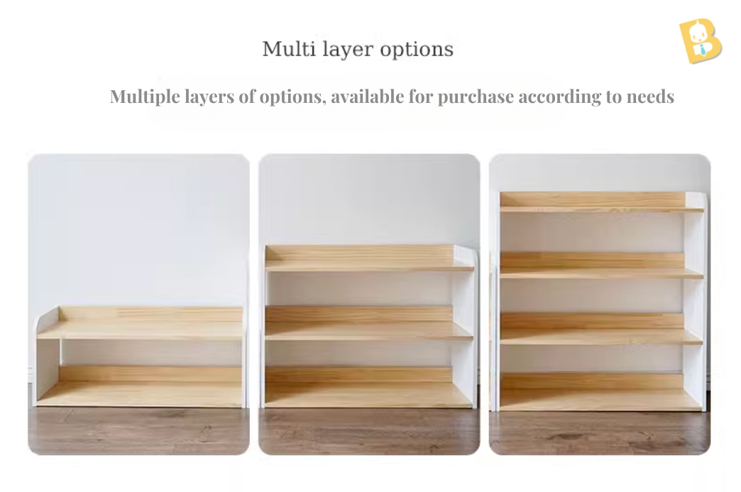 BabyBoss Korean Open Storage Shelf Wooden Organizer Cabinet | Shopee ...