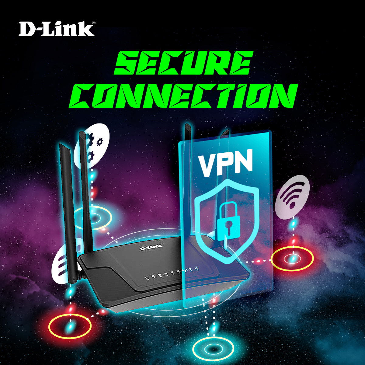 D-Link N300 4G LTE Sim Card Wireless Router build in VPN Client with 4 ...