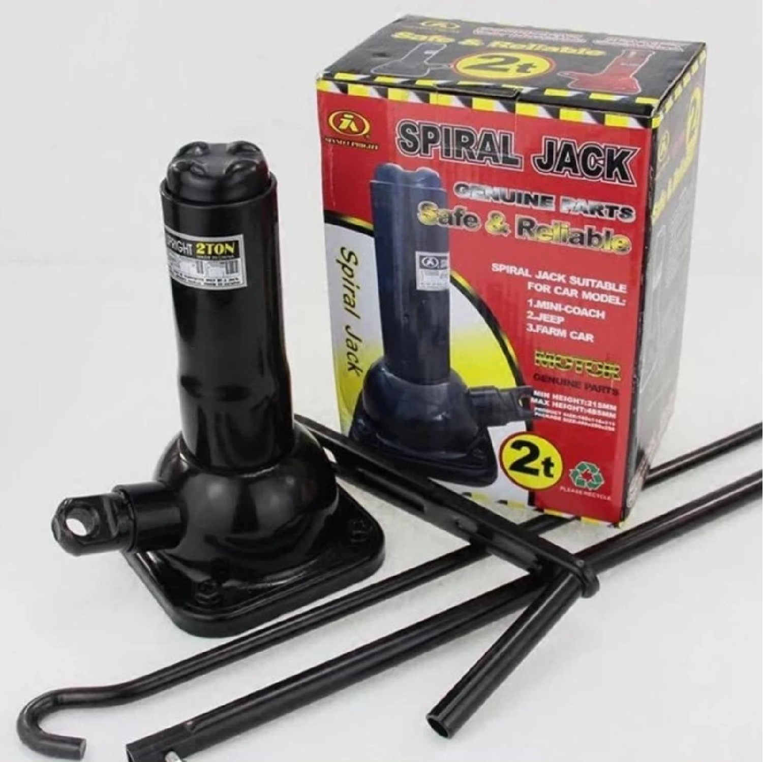 2 Ton Stand Upright Spiral Jack Bottle Jack Hydraulic Jack Automotive ...
