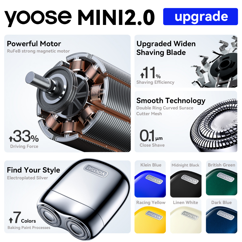 [Ready Stock ] yoose Mini Shaver 2.0 Portable Electric Rechargeable ...