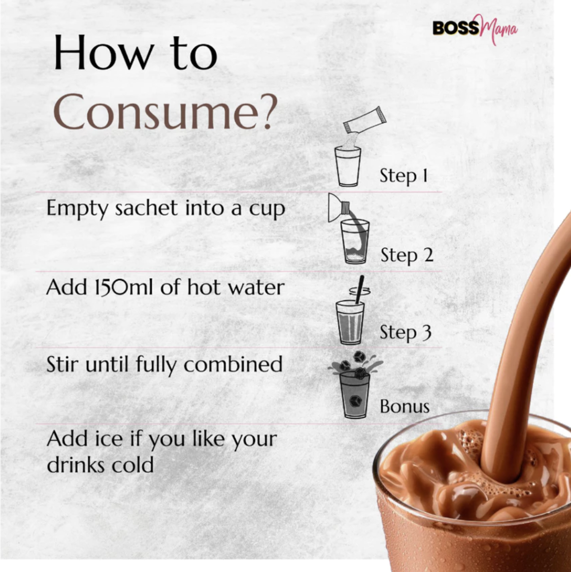 Boss Mama Milk Booster Powder Sachet Creamy Texture Organic Drink No ...