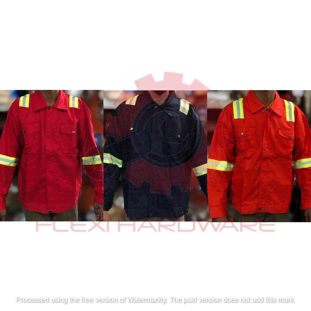 M-Safe Pre Shrunk Cotton Safety Work Jacket With Reflector Size M L XL ...