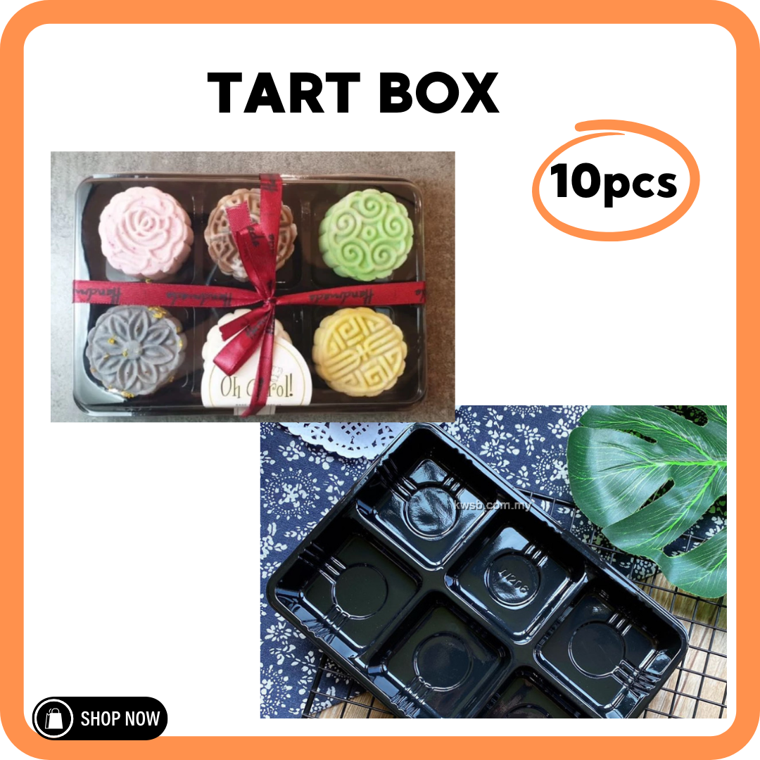 Bekas Tart Disposable Packaging of 6 Holes Tart Box for Egg Tart Fruit ...