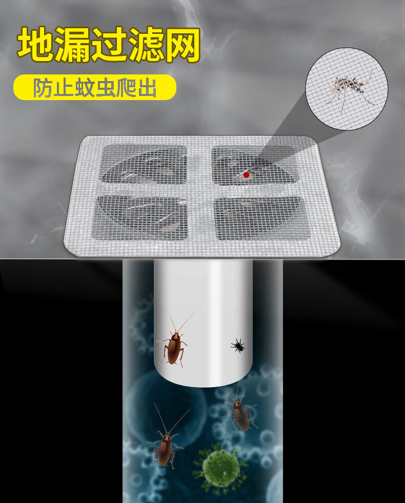 Arigatou Disposable Sewer Filter Bathroom Anti-Insect Anti-Hair Anti ...