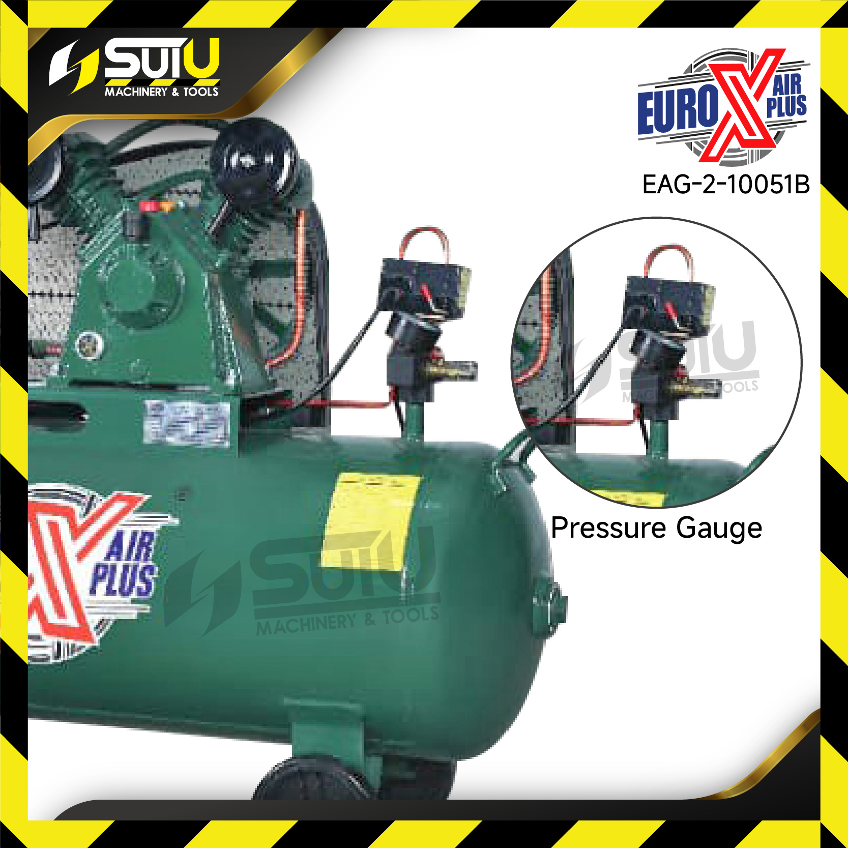 EUROX AIR PLUS EAG-2-10051B / EAG210051B 100L 2HP Air Compressor / Kompressor 1.5kW | Shopee ...