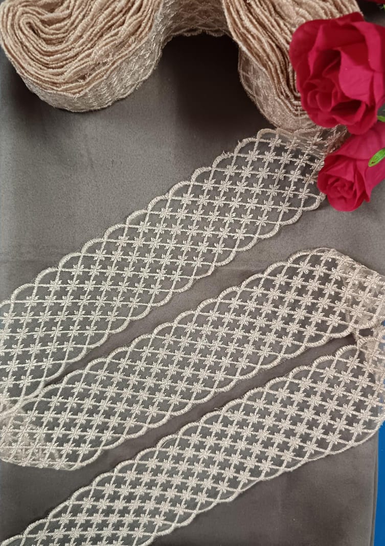 Kain Rendah,Tinggi 8cm, Border Lace Petak , Lace Meter, Embroidery ...