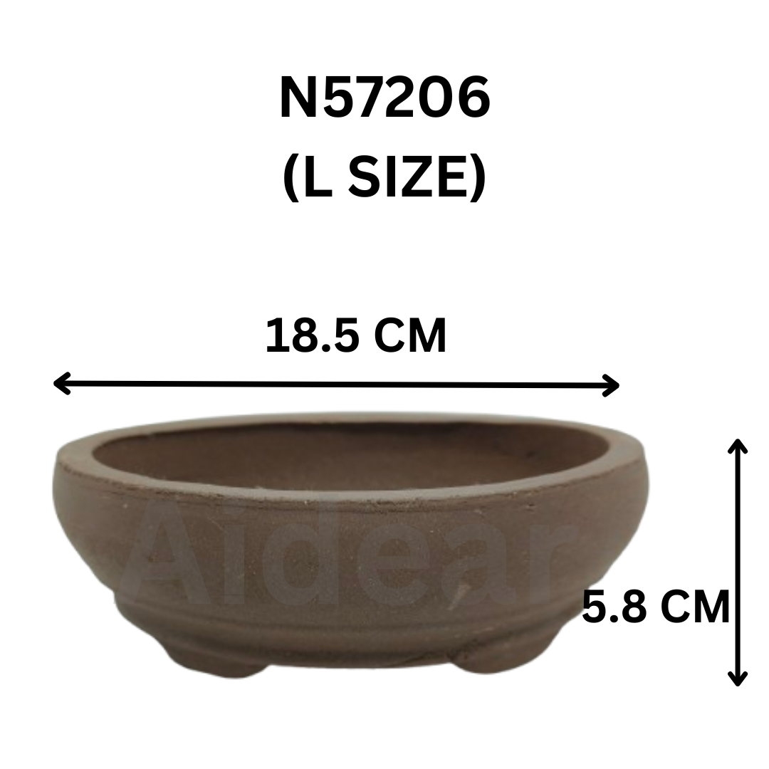 OVAL SHAPE SHALLOW PURPLE SAND (ZISHA) BONSAI FLOWER POT PASU BUNGA ...