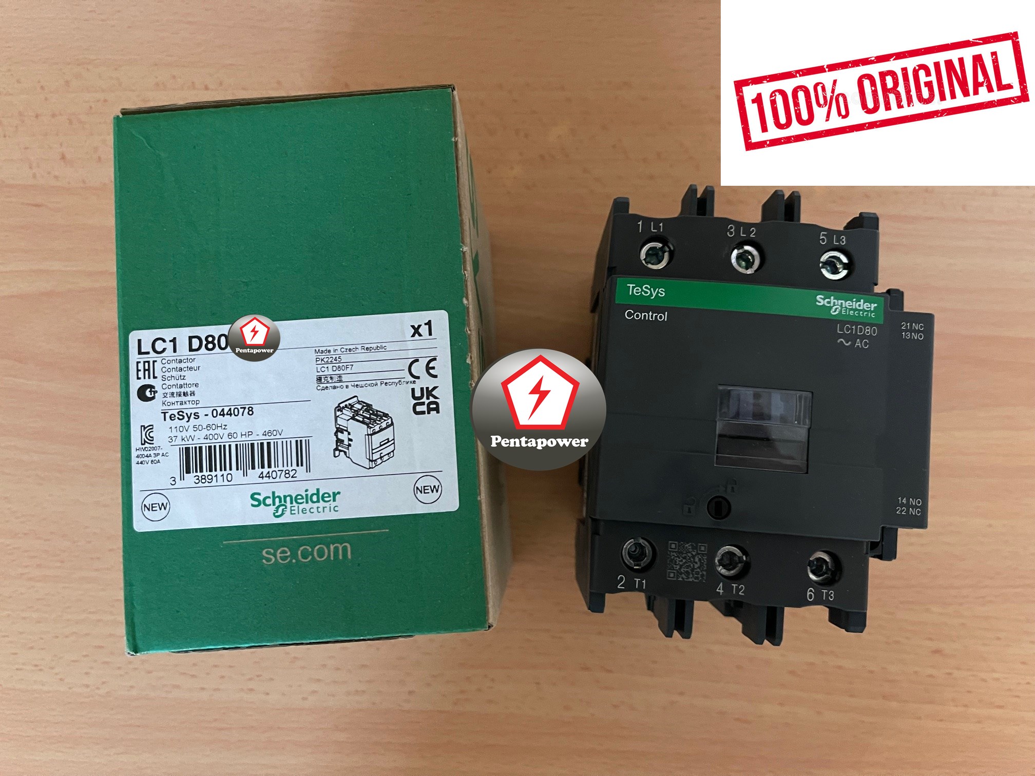 SCHNEIDER LC1D80 CONTACTOR 80AMP 3POLE (AC) LC1D80E7 LC1D80F7 LC1D80M7 ...