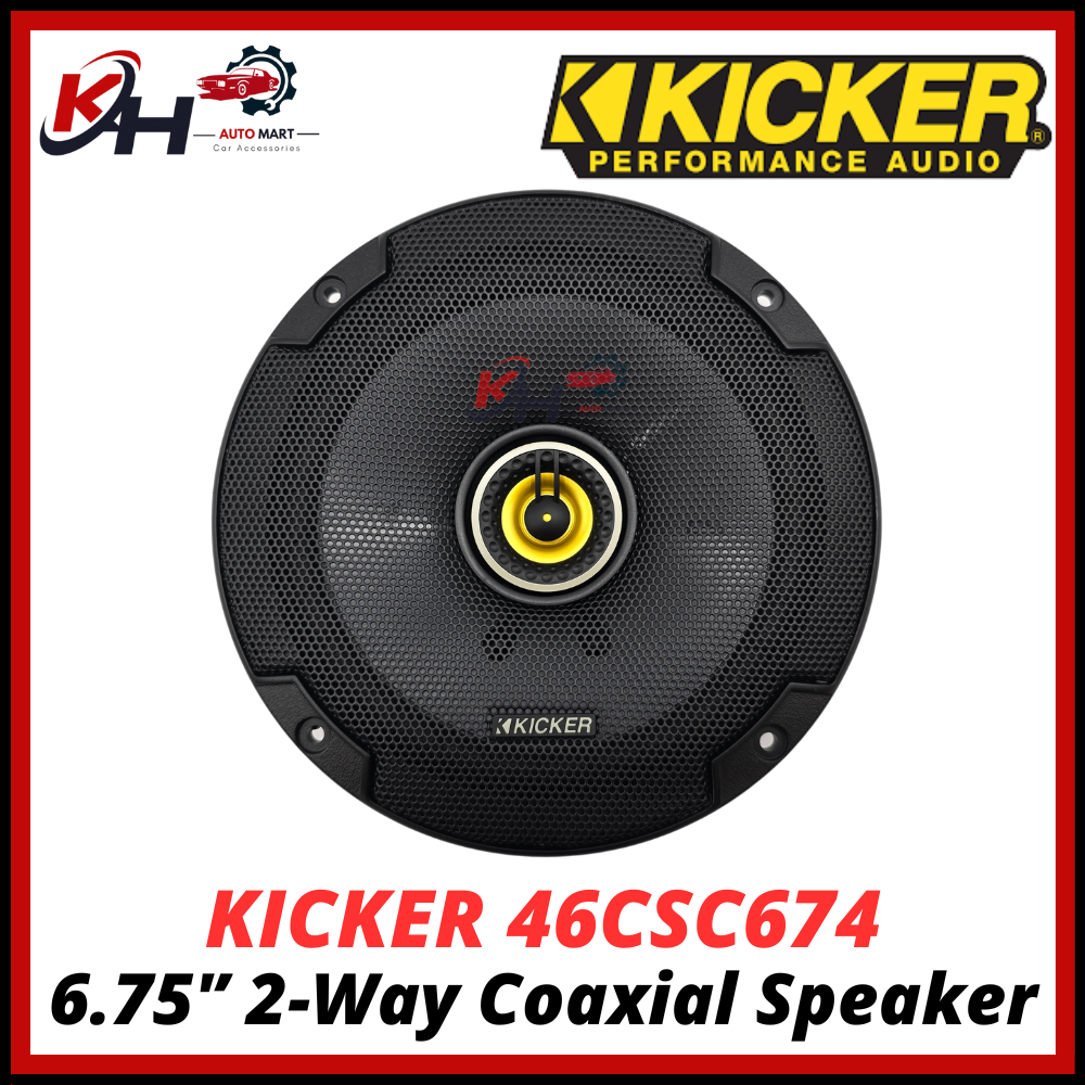 6.75'' KICKER CS Series 6.75 inch 2-Way Coaxial Speaker 300W - 46CSC674 Universal CAR Audio ...