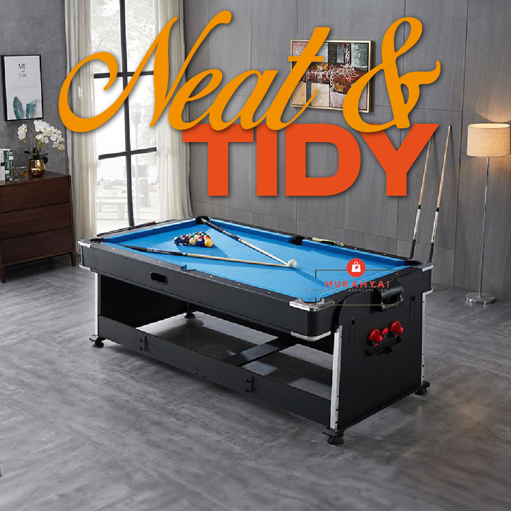 Pool Table 4 in 1 Meja pool tennis Ping pong Air hockey Desk top hoki ...