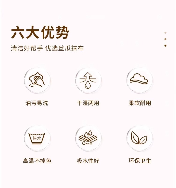 Wenbo Pantry Microfiber Beige Dish Cloth Dining Table Cleaning Cloth ...