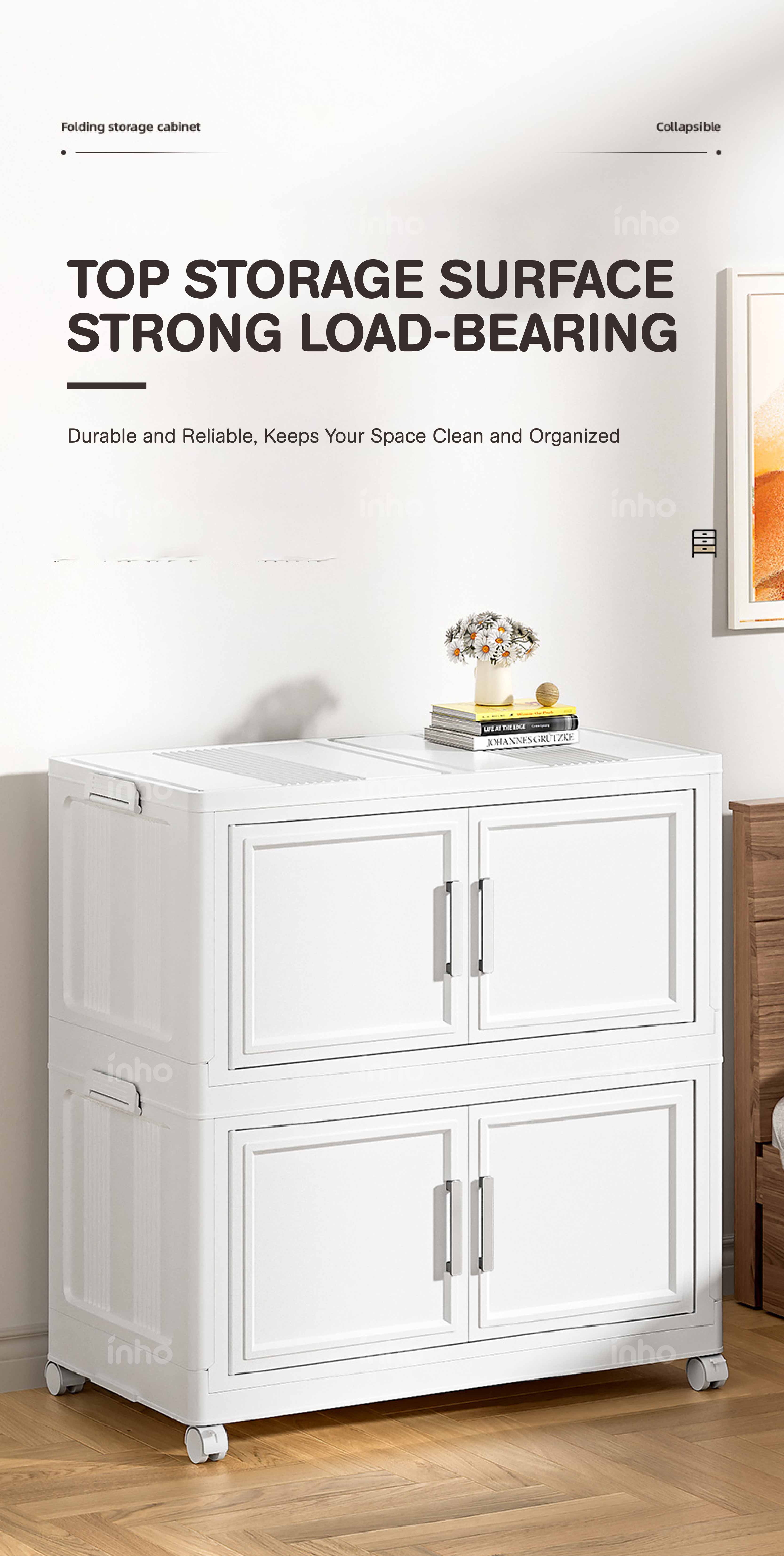 【𝗦𝗵𝗶𝗽𝗽𝗶𝗻𝗴 𝗣𝗿𝗼𝗺𝗼】INHO L55/65cm (1-5 Layers) Stackable Foldable Storage ...