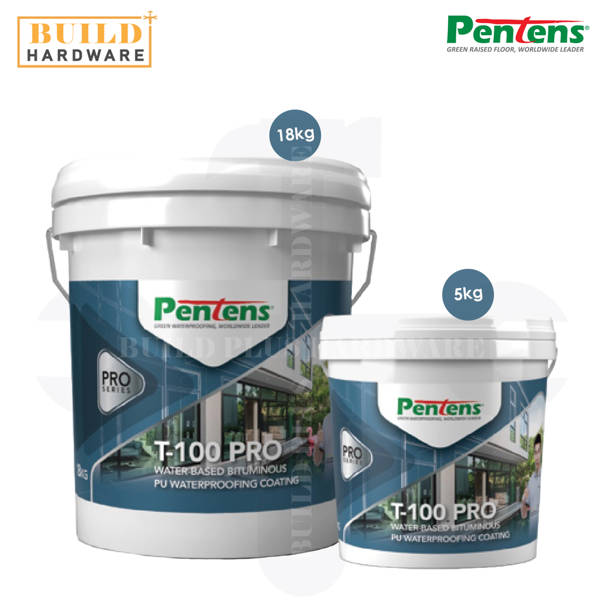 PENTENS T-100 PRO 18kg Water-Based Bituminous PU Waterproofing Coating 防水用聚胺酯 Salutan Kalis Air ...