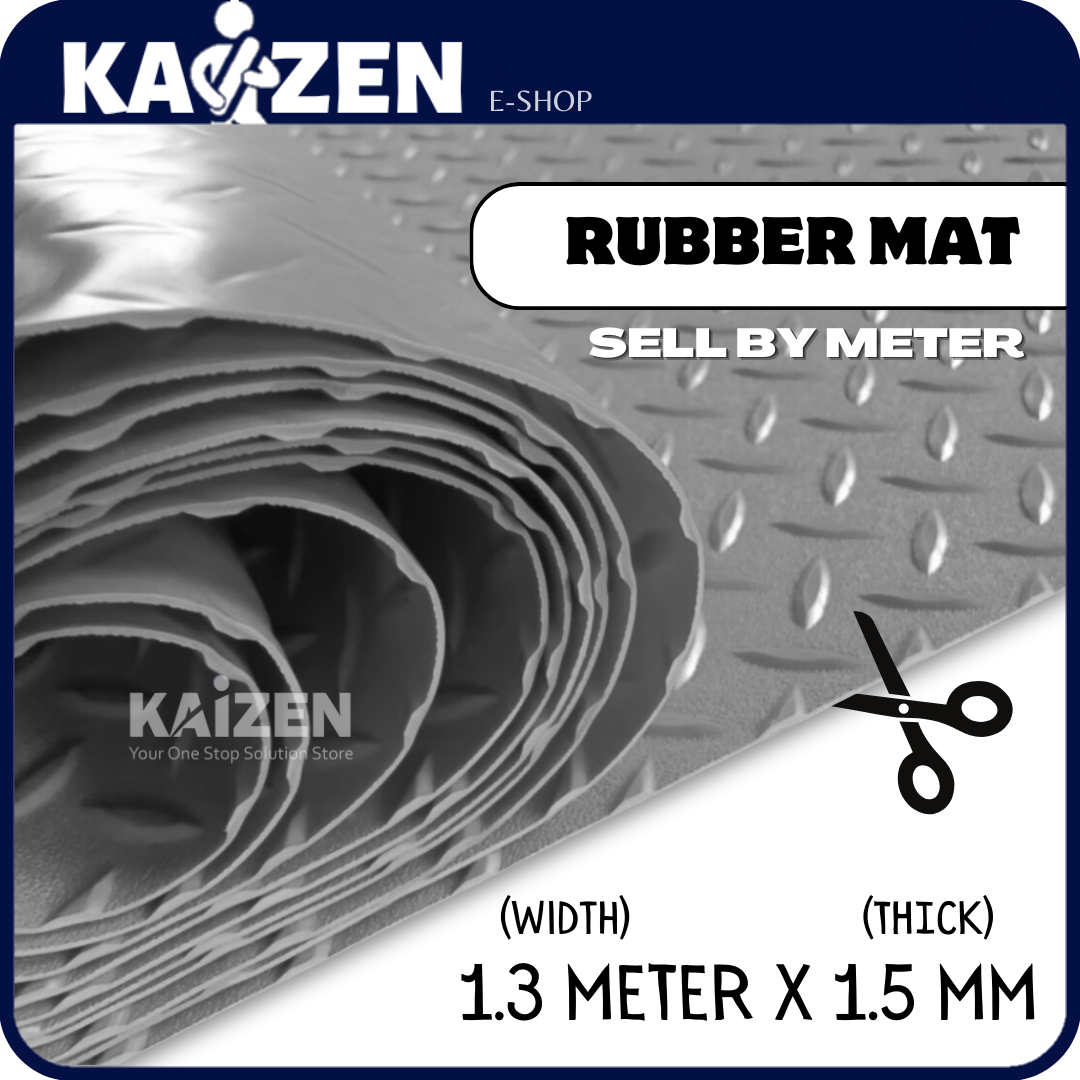 [METER] 1.3-1.5mm Anti Slip PVC Rubber Water Floor Mat Non-slip Mat PVC ...
