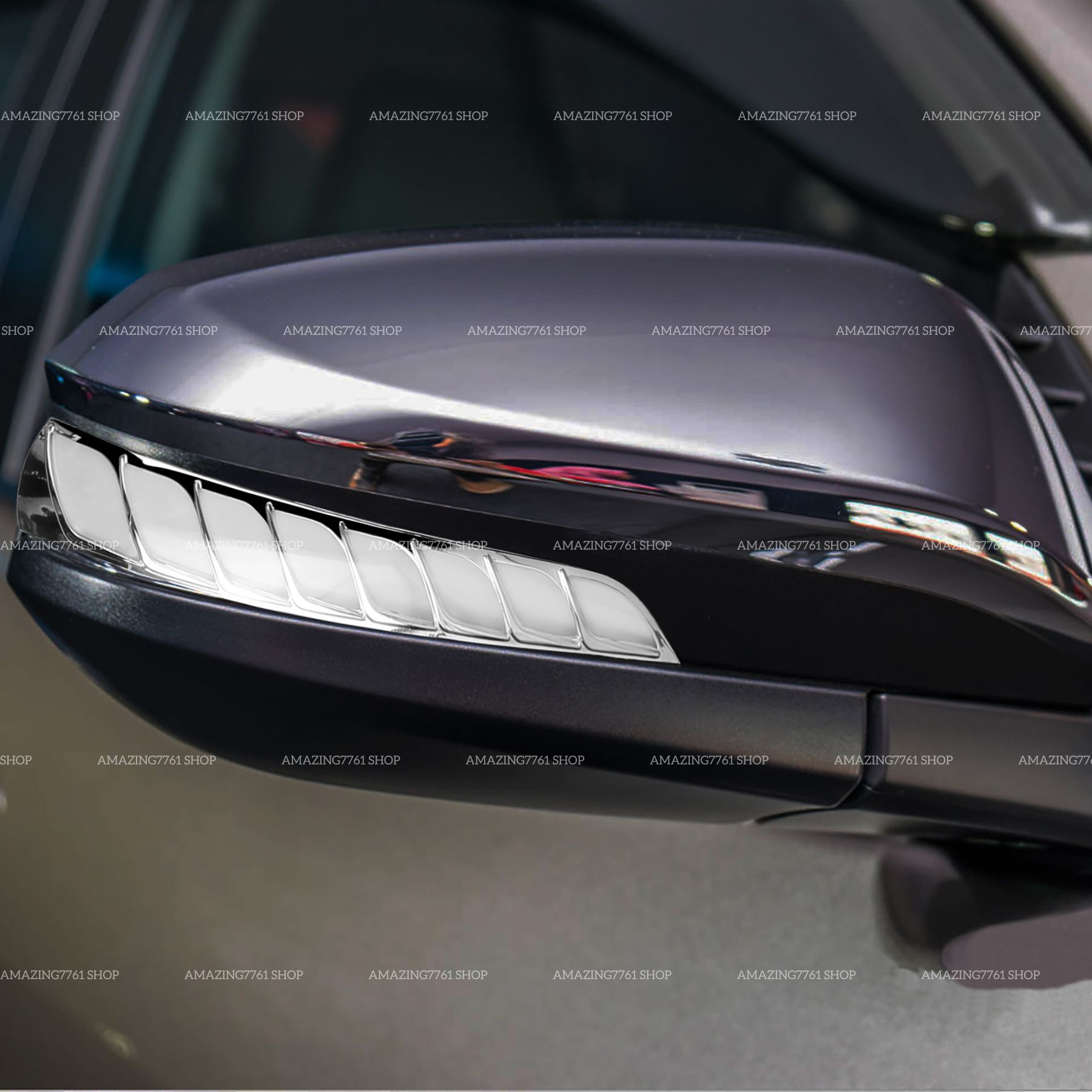 AMAZING TOYOTA HILUX REVO ROCCO ROGUE CAR SIDE MIRROR LED LAMP CHROME ...