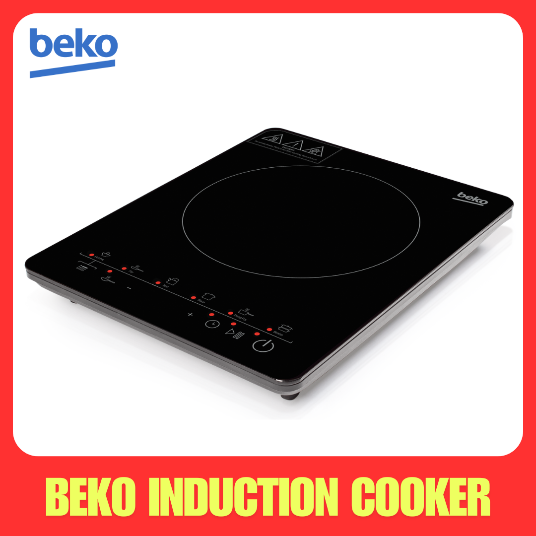 BEKO INDUCTION COOKER 2100W TEMPERED GLASS TOP 8-LEVEL POWER SETTING ...