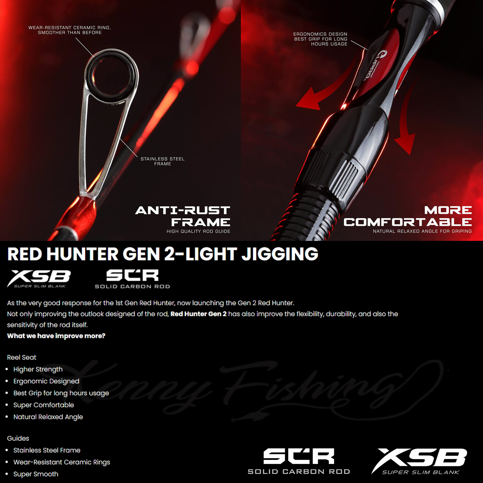 EUPRO RED HUNTER GEN2 JIGGING ROD - SOLID CARBON - SPINNING | Shopee ...