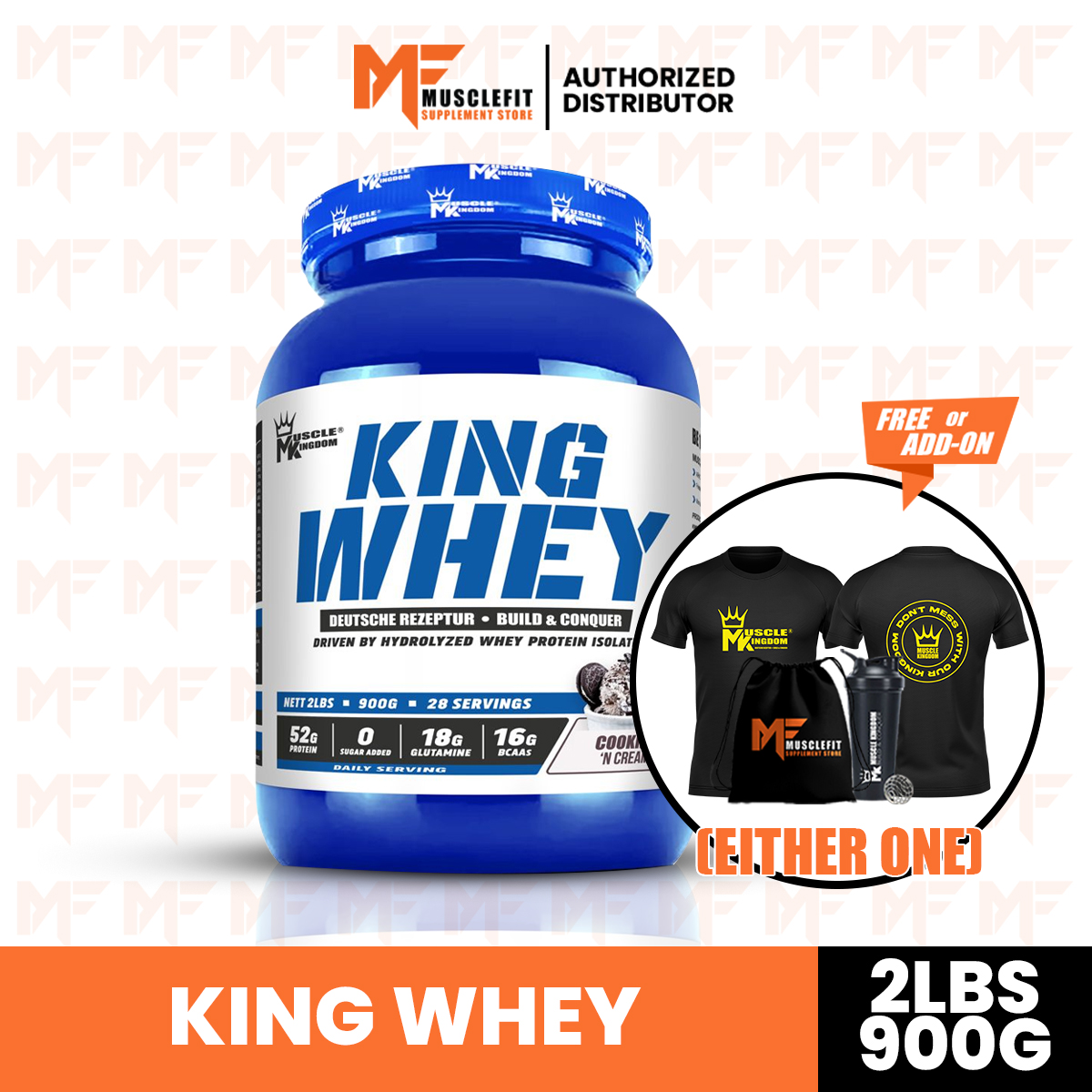 Muscle Kingdom King Whey Protein 2lbs/900g, 4 lbs/1.8 kg - Makanan ...