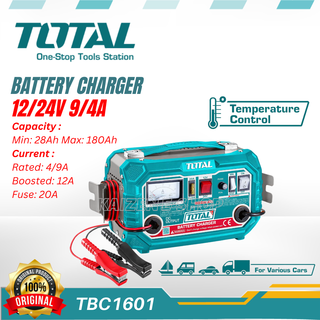 TOTAL TBC1601 Battery Charger (12V / 24V ) | Shopee Malaysia