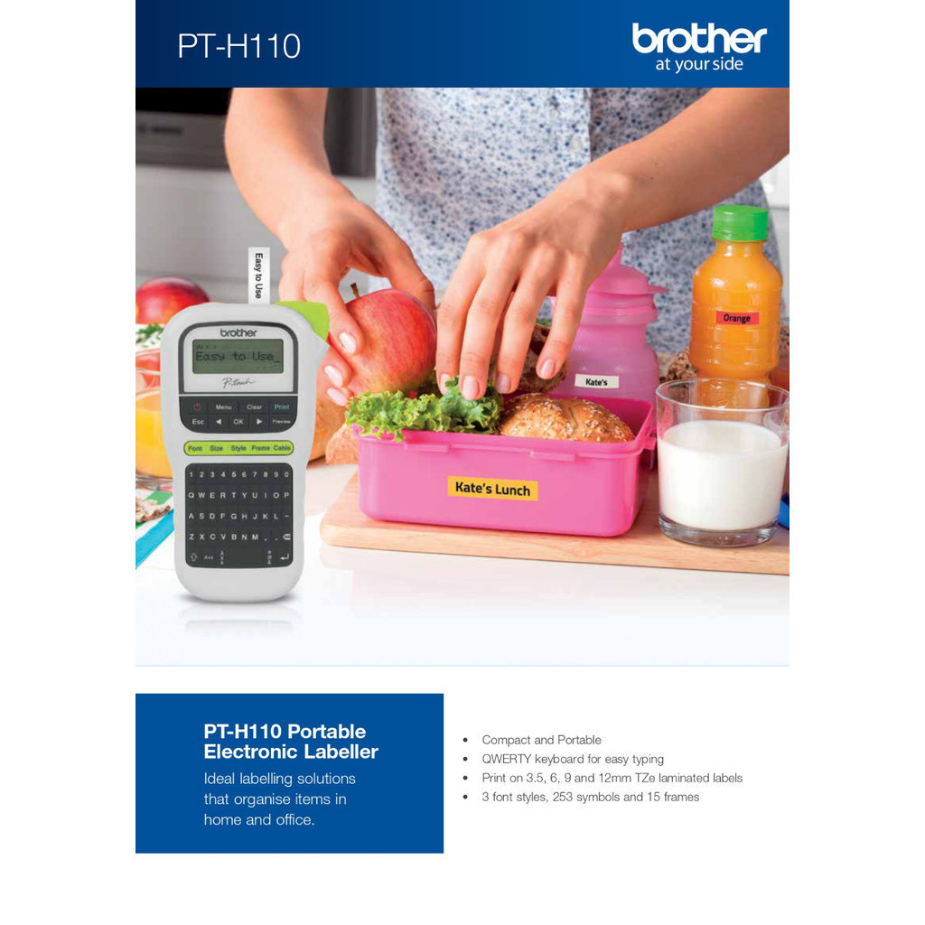 Brother PT-H110 Label Printer P-Touch PT-H110 Portable Home Use Label ...