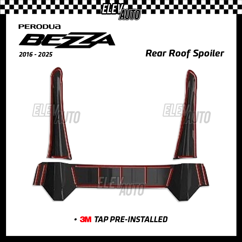 Perodua Bezza 2016 - 2025 Rear Top Roof Spoiler Carbon Matte Black ...
