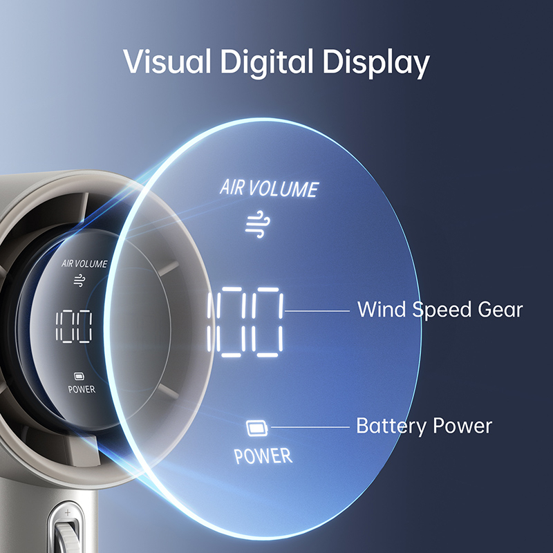 N68 Portable mini kipas tangan Strong Wind 100 Gears Handheld Fan LED ...