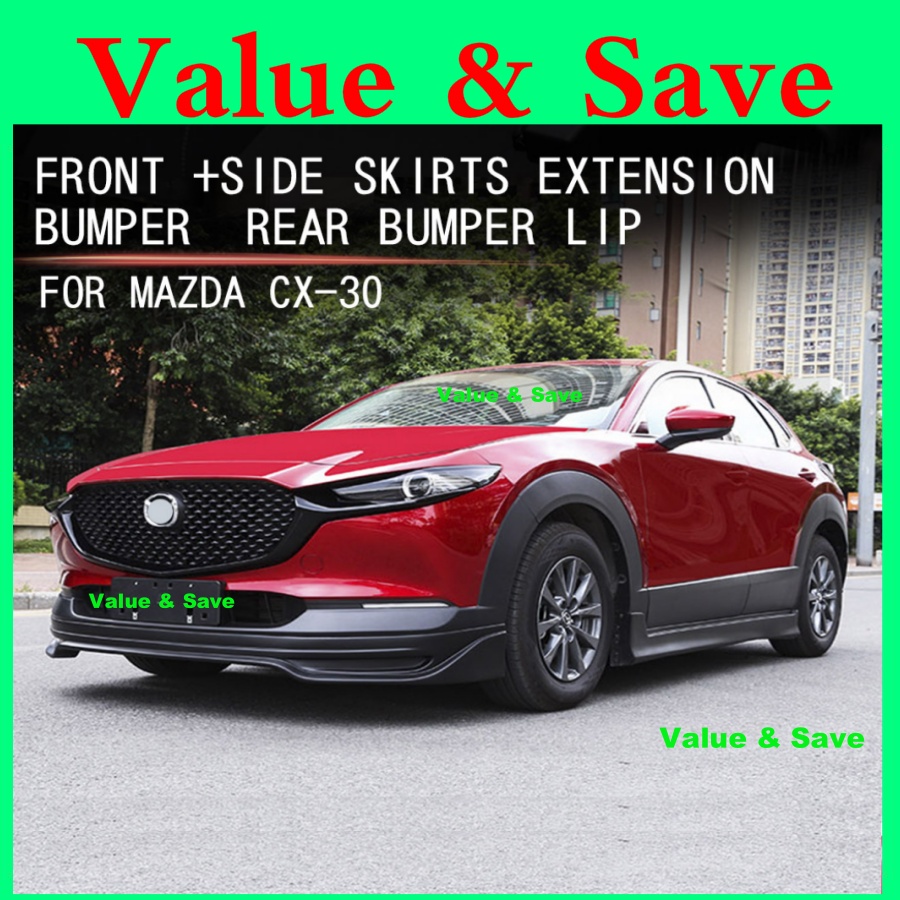 Mazda CX30 AutoExe Design ABS Matte Black Body Kit Car Front Bumper Lip ...