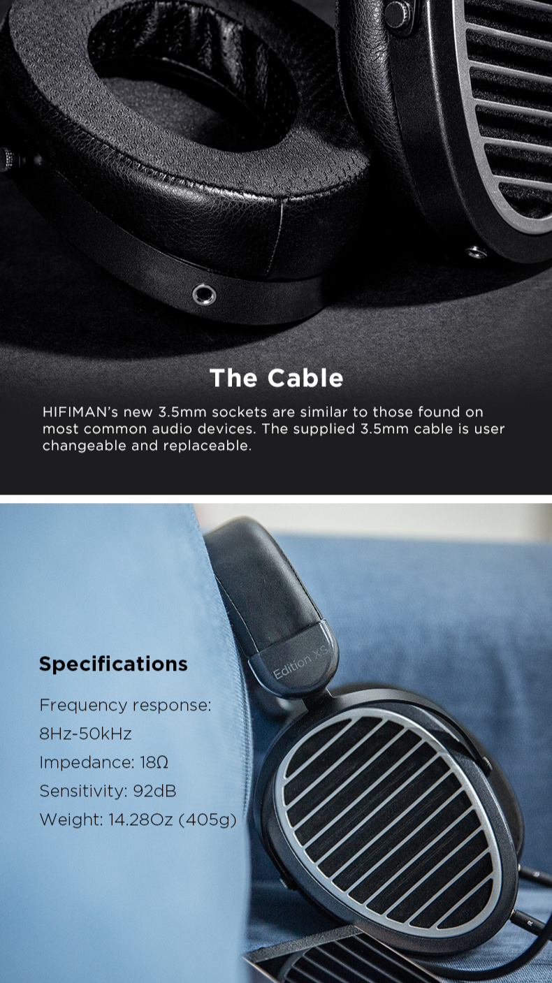 Hifiman Edition XS, Open Back Headphones: Stealth Magnets, Full-Size ...