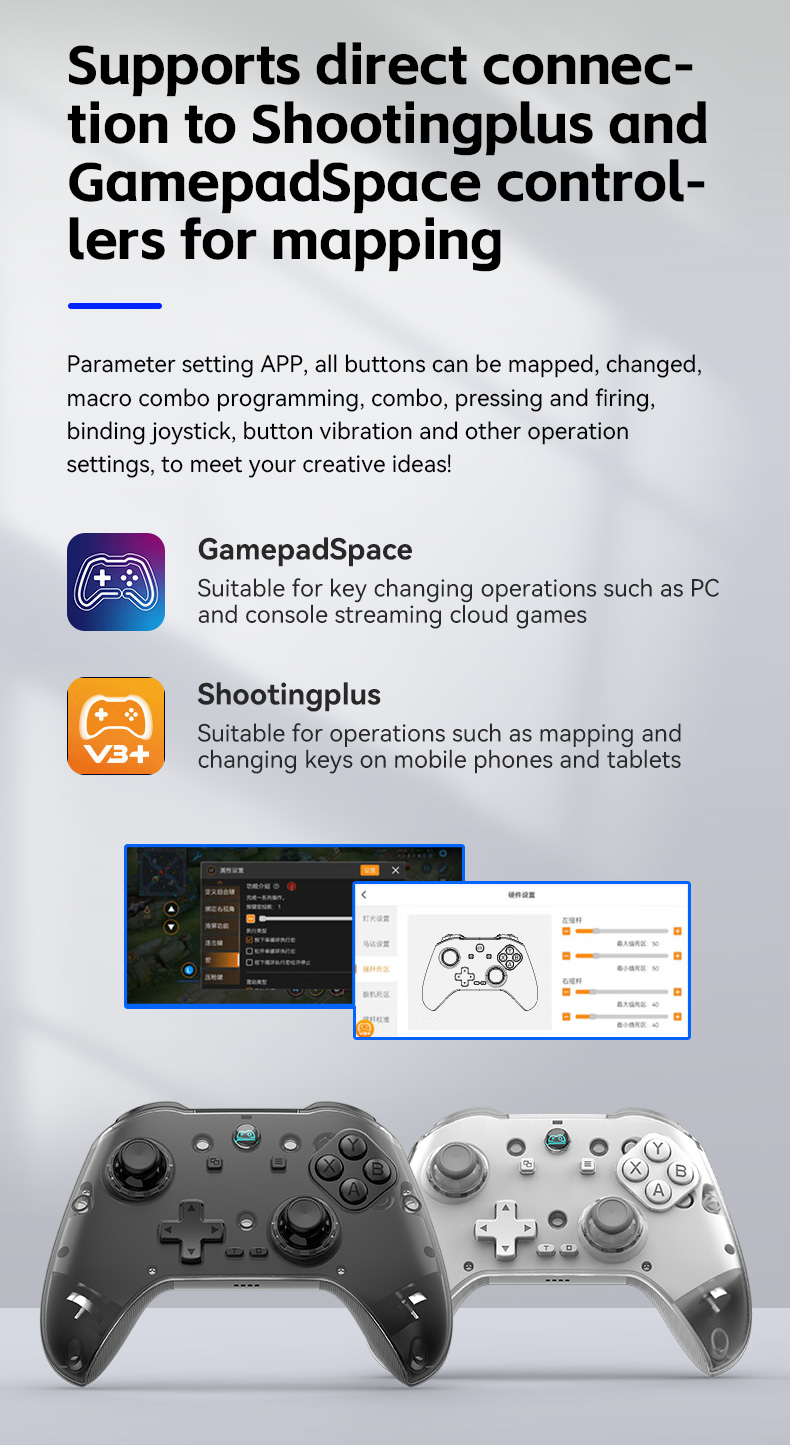 Z04 Wireless Gaming Gamepad Bluetooth Controller With Hall Joystick ...
