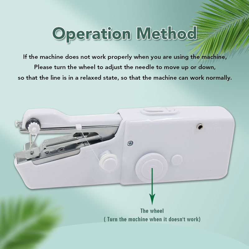 Portable Handheld Sewing Machine Mini Stitch Sew Needlework Cordless ...