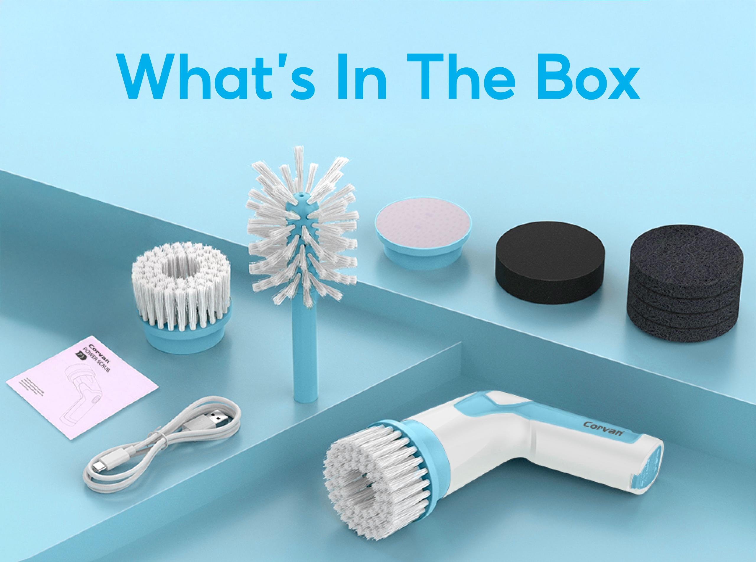 Corvan P3 Mini Electric Cleaning Brush | Waterproof | 500 RPM | Dual ...