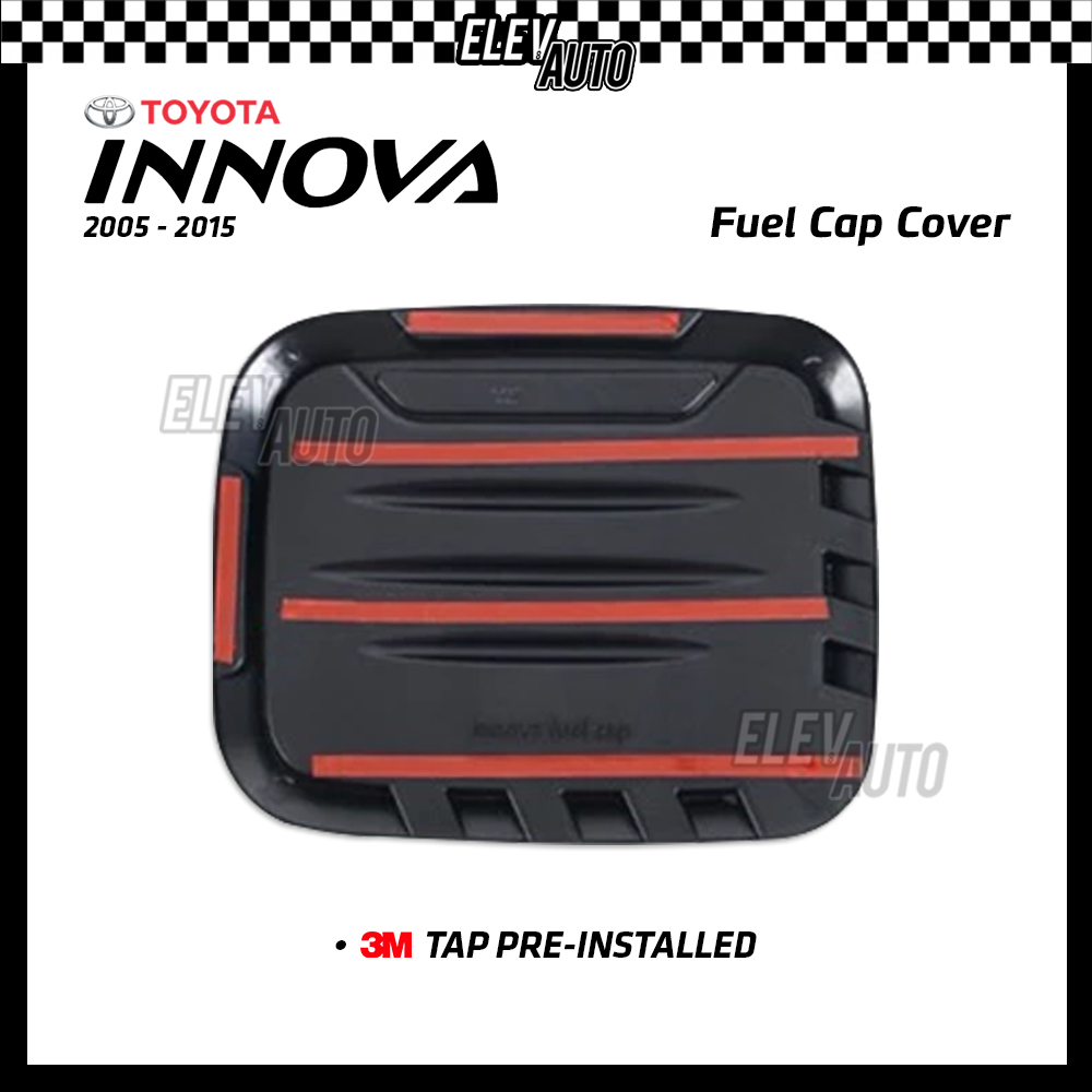 Toyota Innova 2005 - 2015 Fuel Cap Cover Tank Cap Trim Carbon Chrome ...