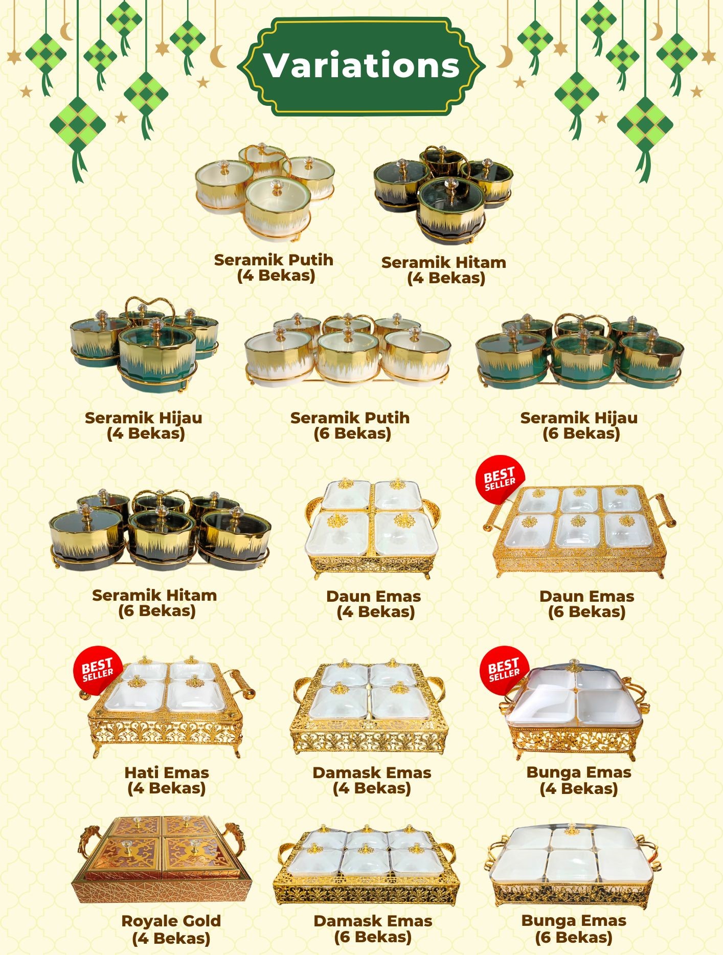 SUPERSAVE Set Balang Kuih Raya Dulang Emas Raya 2025 Tray Gold ...