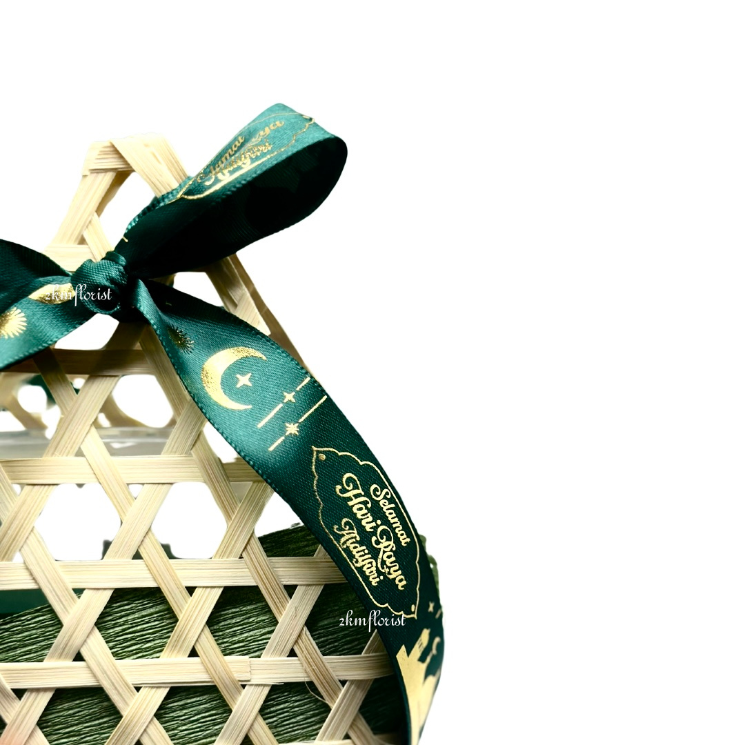 (22M) RAYA RIBBON Riben Selamat Hari Eid Murbarak Ramadan Packing Door ...