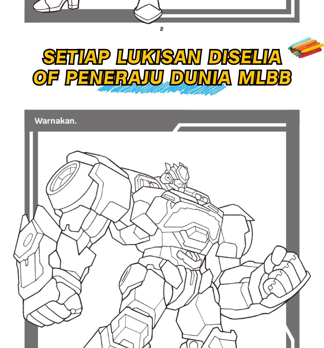 Buku Mewarna MLBB Buku 1 Colouring Book Mobile Legends:Bang Bang Buku ...