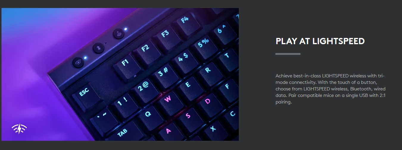 LOGITECH G515 LIGHTSPEED TKL LOW PROFILE WIRELESS GAMING KEYBAORD WITH ...