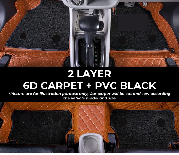 PERODUA ALZA AUTO ( 2009 - 2021 ) 6D PREMIUM LUXURY PU LEATHER CARPET ...