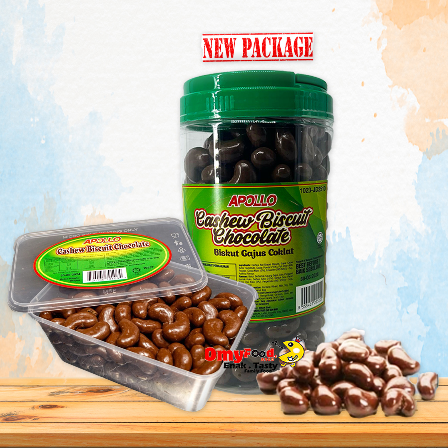 500g / 700g Apollo Cashew Biscuit Chocolate [OmyFood] | Shopee Malaysia