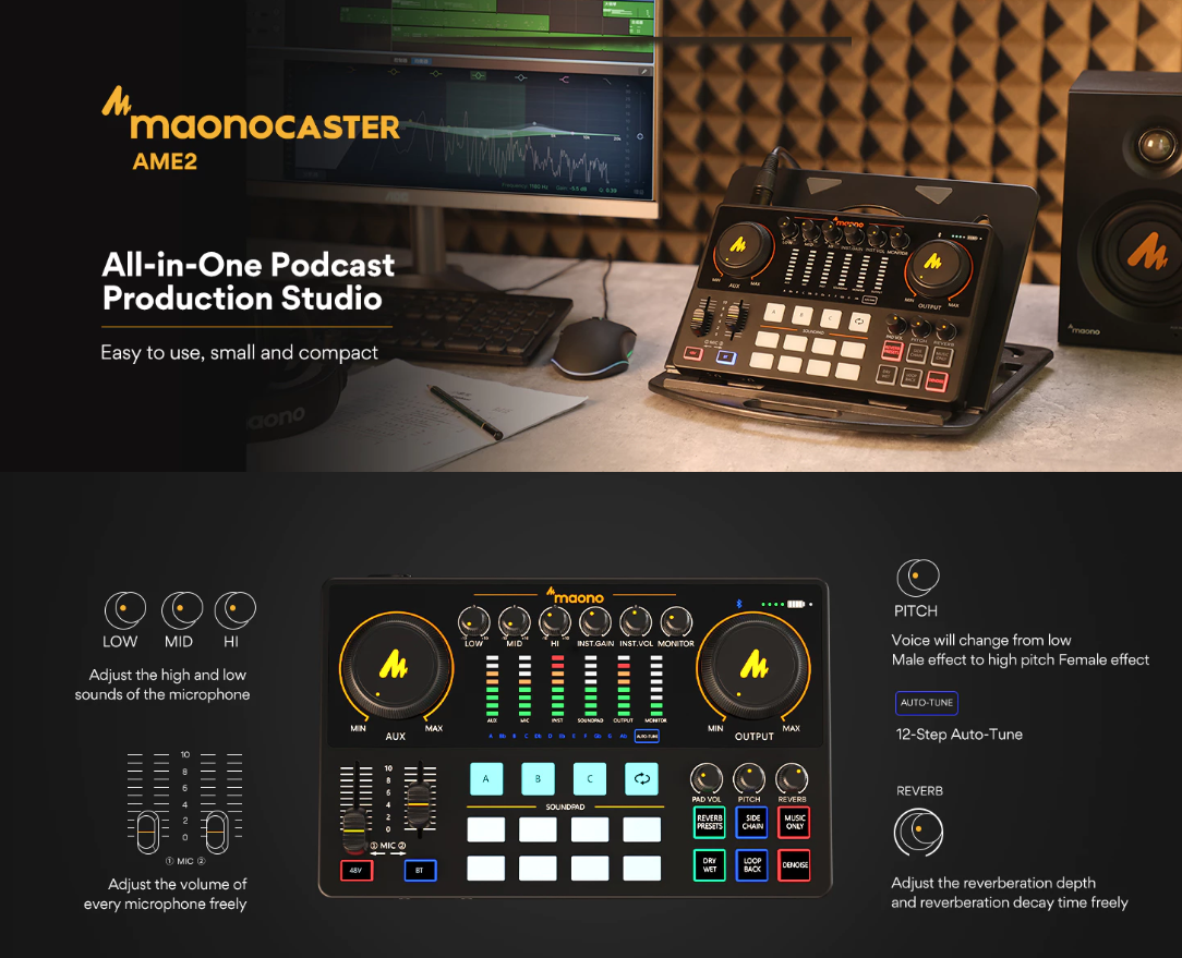 MAONO AME2 AM-E2 / AME2 GEN 2 E2 GEN2 / AME2A E2 MAONOCASTER ...