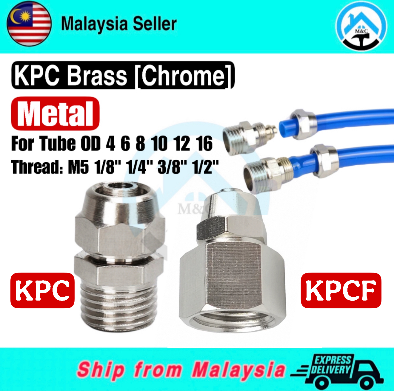 KPC KPCF 4 ,6,8,10,12,16mm,Pneumatics Air Fitting Straight lock nut Pneumatic Fitting,Quick ...