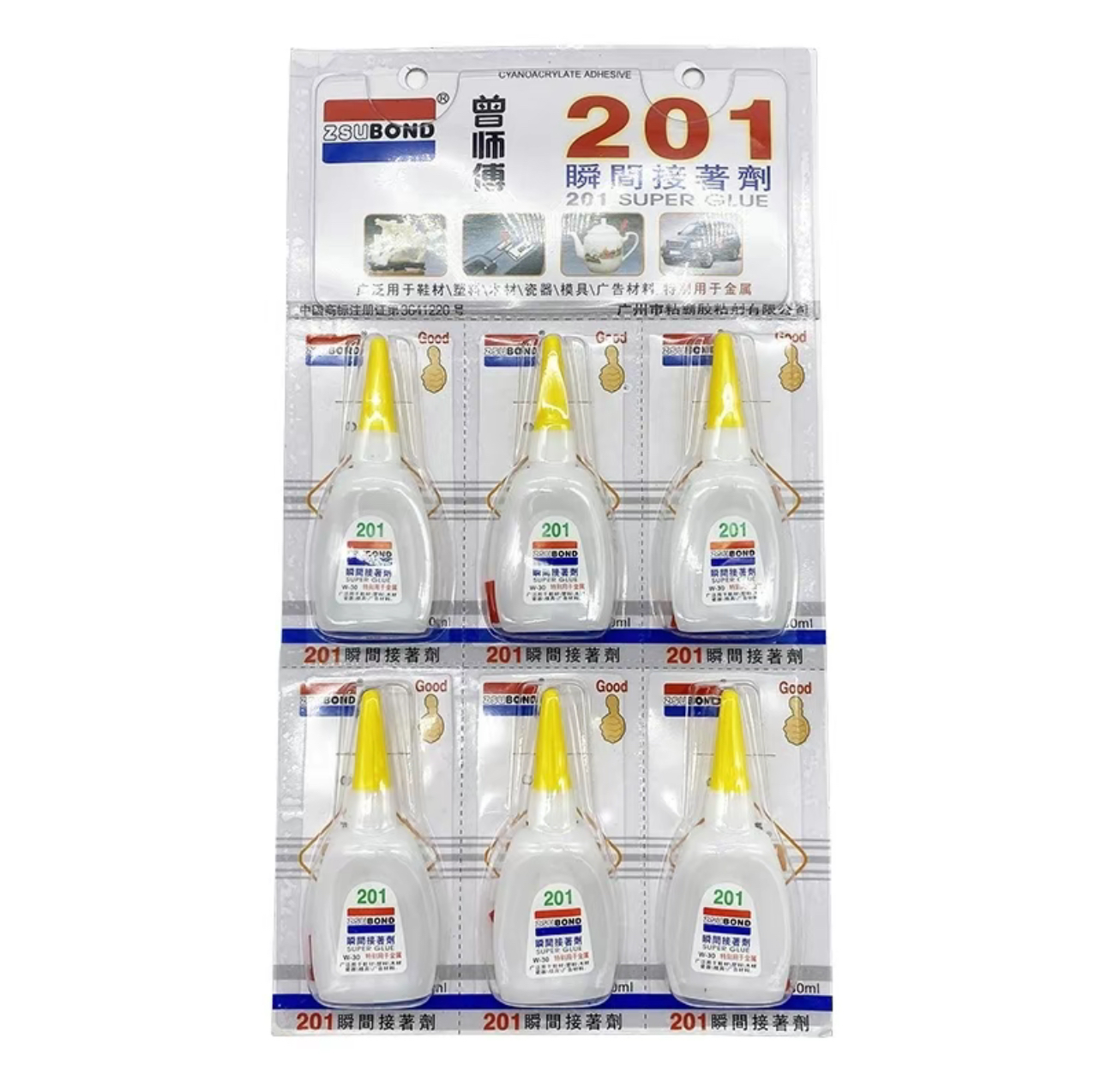 6 pcs 201 Asli 502 Gam Super / Super Glue Cyanoacrylate Adhesive (30g ...