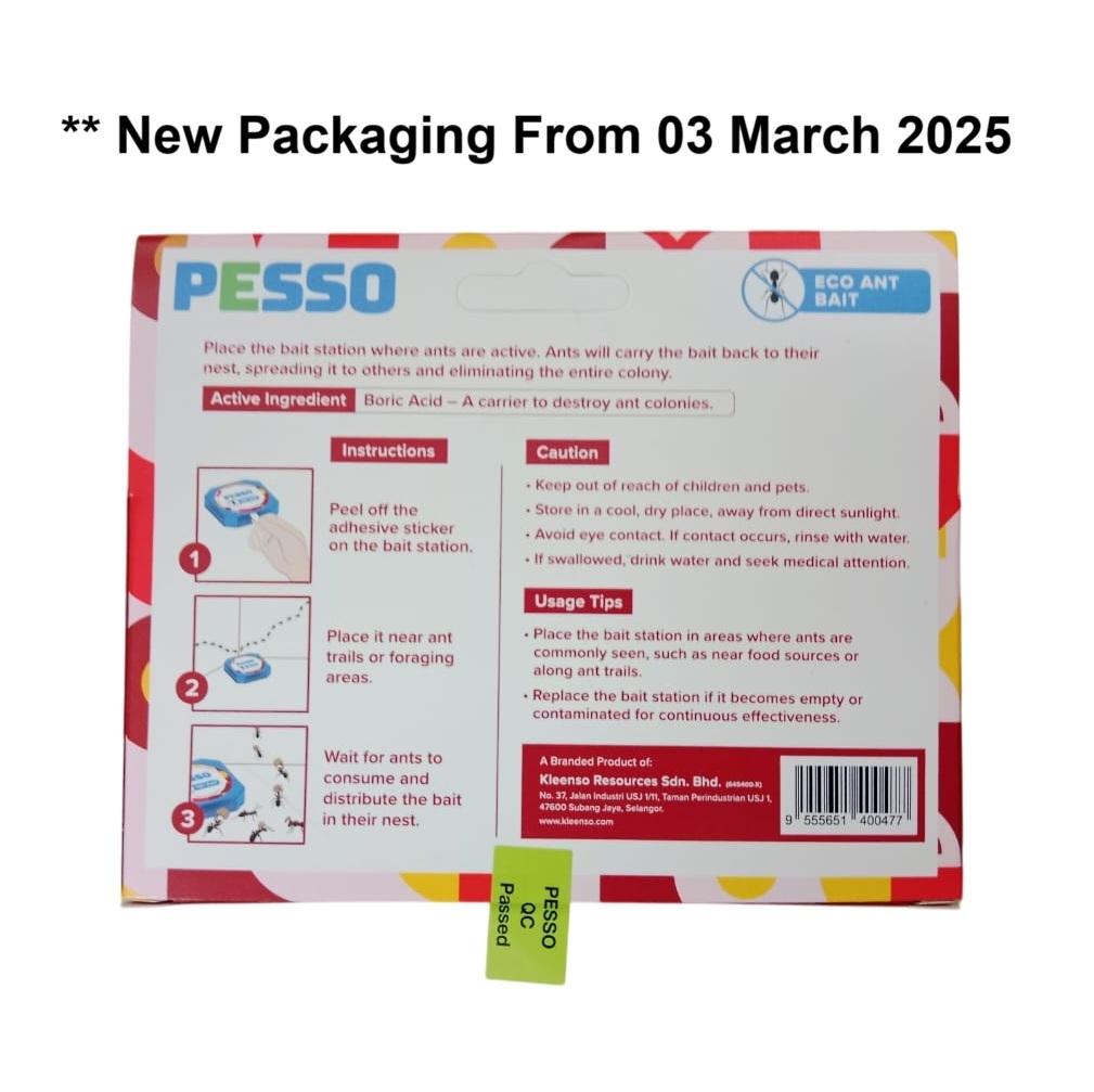 PESSO Eco Ant Bait (3 Packs x 2 Pcs) | Ubat Semut | Shopee Malaysia