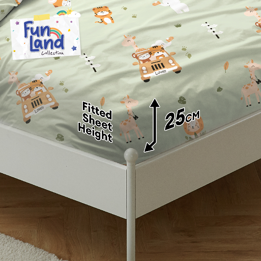Novelle Fun Land Fitted Bedsheet Set (without Comforter/Quilt Cover ...