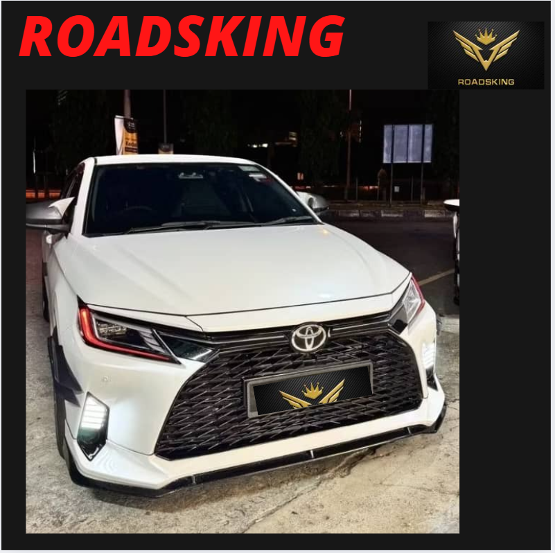 TOYOTA VIOS ATIV 2023-2025 ABS SPORT FRONT GRILLE GRILL GLOSSY BLACK ...