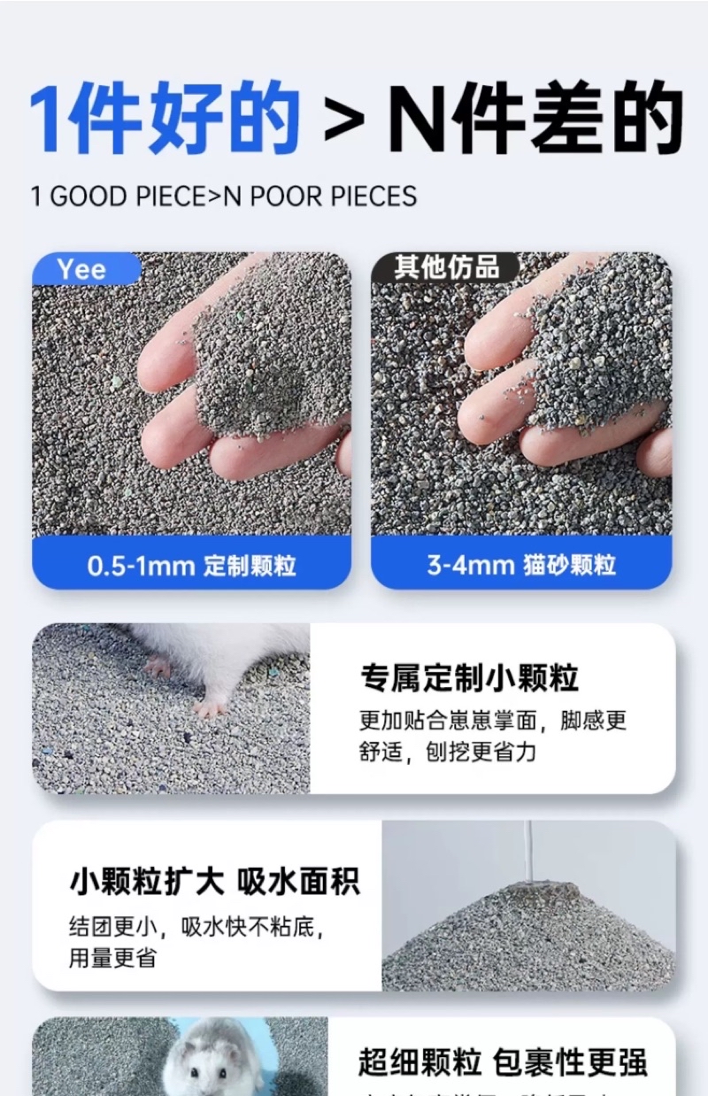 Yee Ore Urine Sand Hamster Urine Sand 银离子钠基矿石尿沙 1kg 仓鼠尿砂浴沙 | Shopee ...