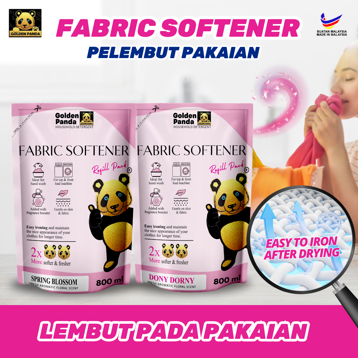 Golden Panda Value Pack Series Refill Pack/Laundry Detergent/Fabric ...