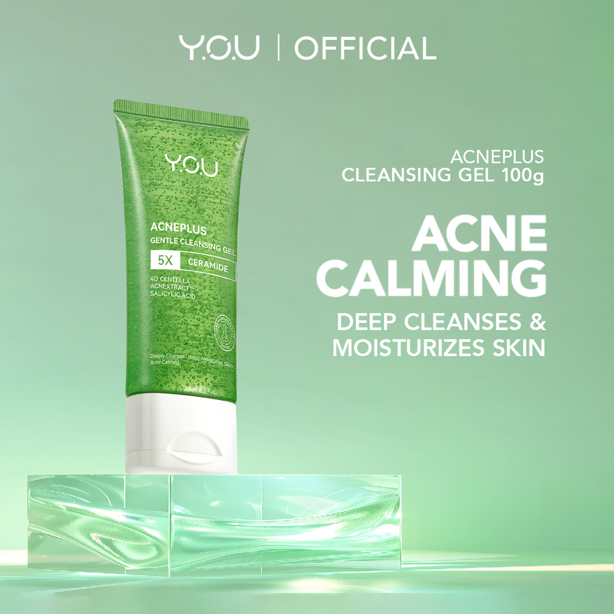 [HOT] YOU AcnePlus Gentle Cleansing Gel Pembersih with 4D Centella Deep ...