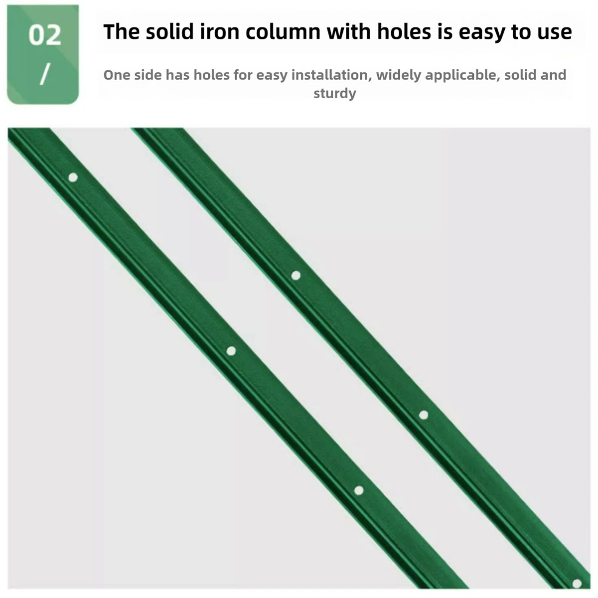 Fence Column 10pcs Pagar Cyclone Column Triangular Pointed Solid Iron ...