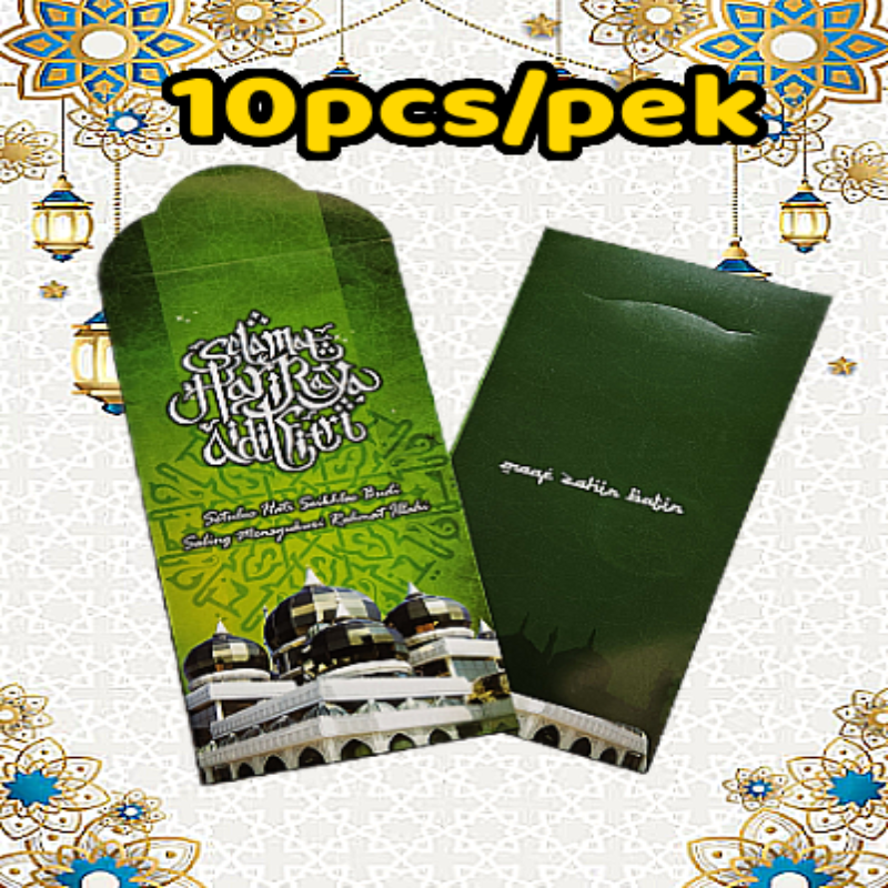 Viral 10pcs Sampul Duit Raya 2026 Murah Money Packets Hari Raya Green ...